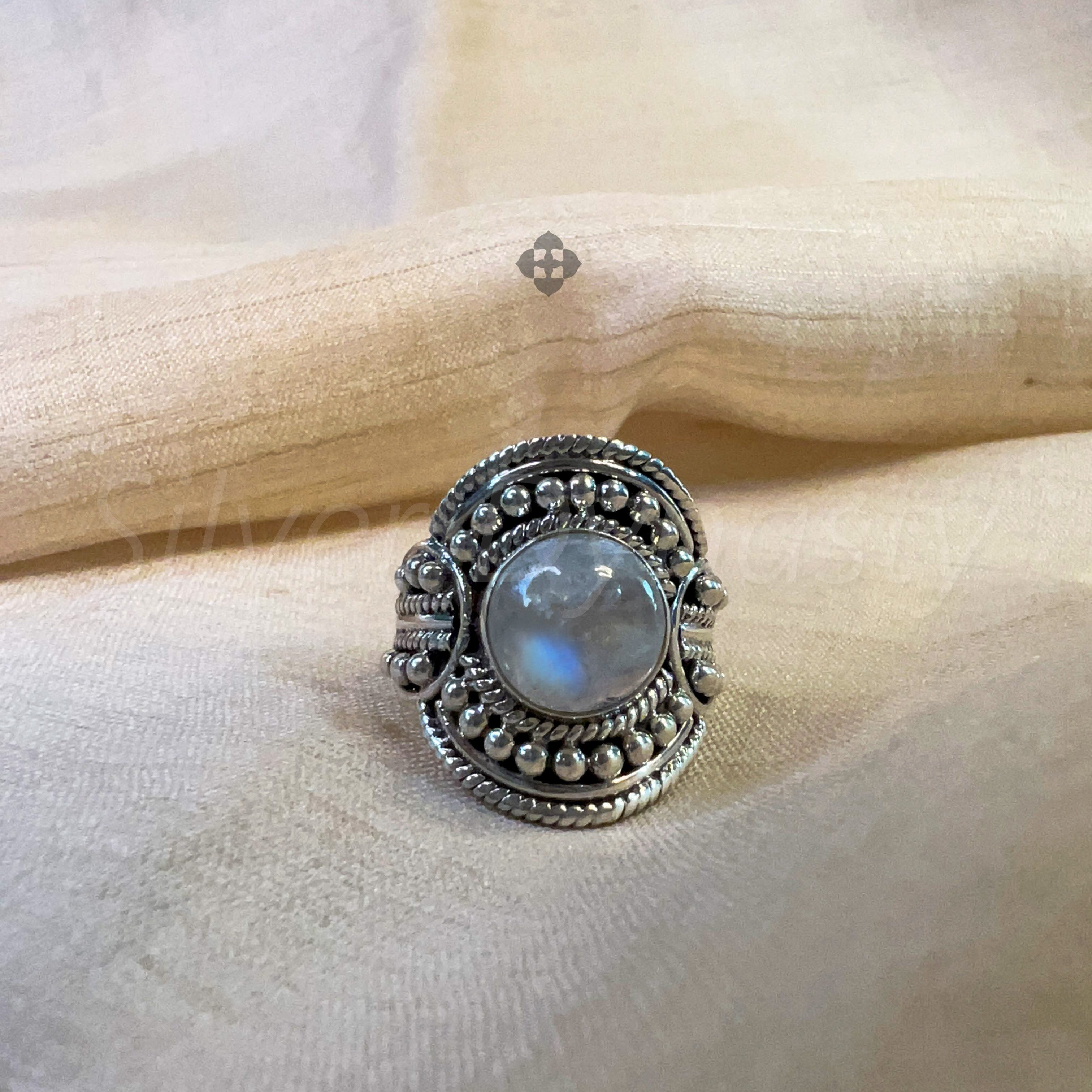 Moonstone 925 Solid Sterling Silver Ring, Moonstone Ring – Silver Dynasty