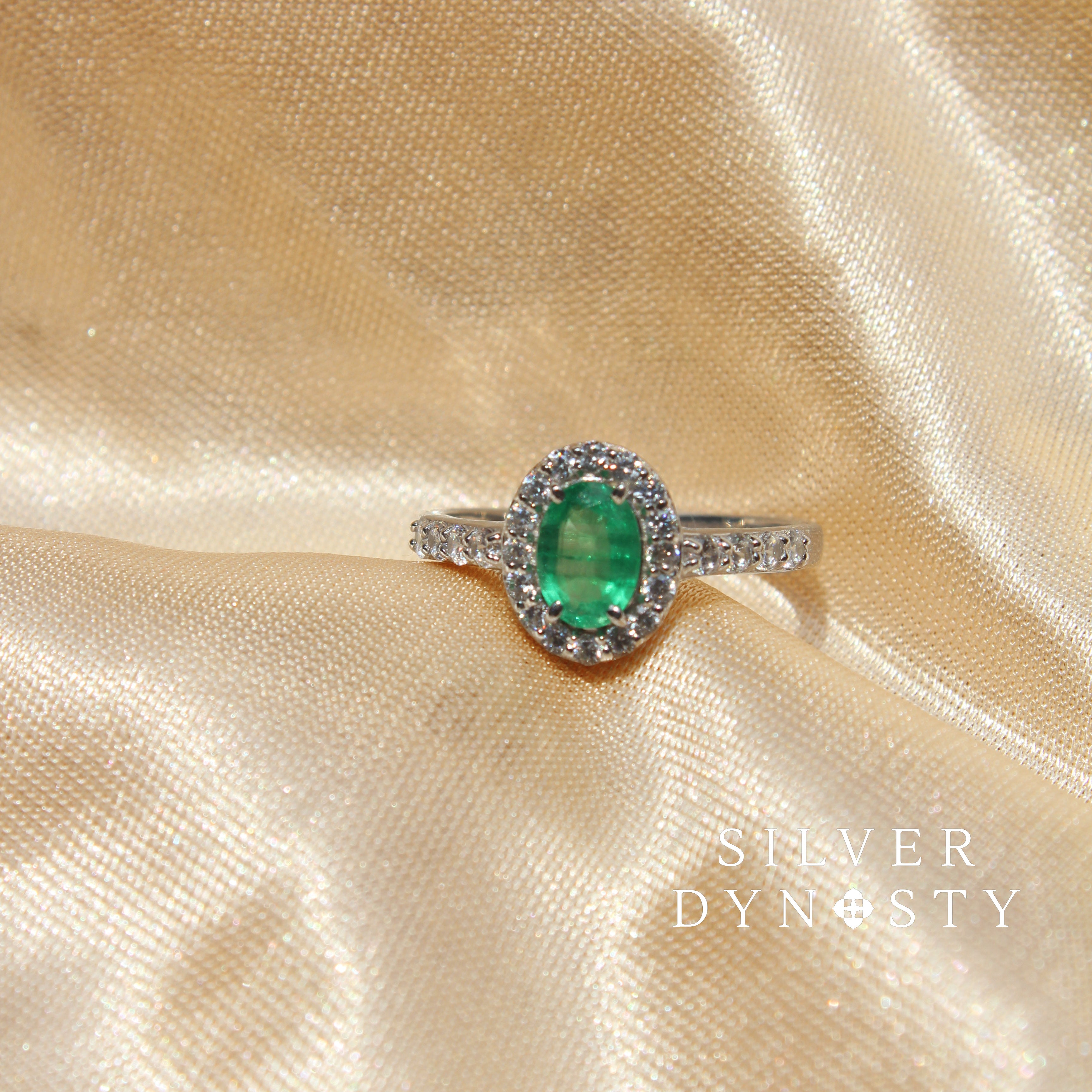 Natural Emerald Ring, 925 Solid Sterling Silver Ring – Silver Dynasty